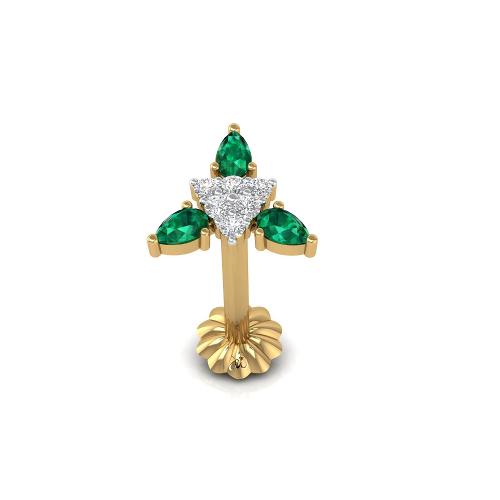 Diamond Color Stone Nosepin